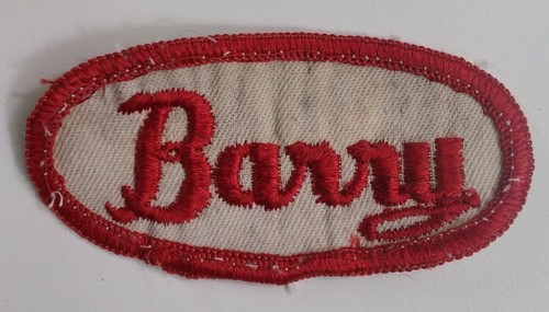 Barry Cloth Cursive Name Patch Vtg 1960s Uniform Shirt RARE VHTF Bronx ...