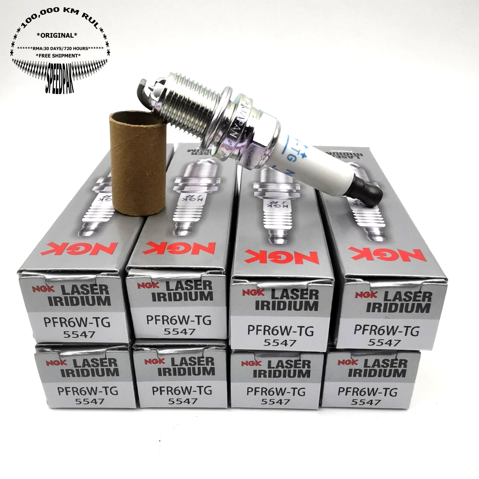 OEM NGK Set of 8 Spark Plugs 5547 PFR6W-TG for Audi A6 Quattro S6 Q7 VW ...