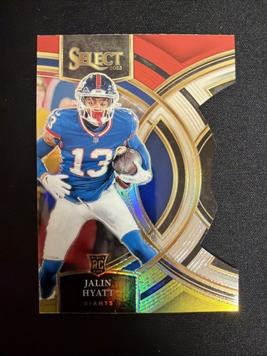 2023 Panini Select Premier Level Jalin Hyatt Red & Yellow Prizm Die-Cut ...