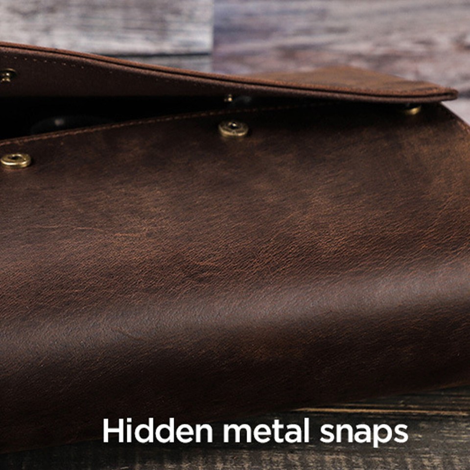 Genuine Leather 6 Slots Watch Roll Jewelry Watch Display Storage Box ...