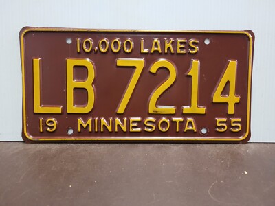 1955 Minnesota License Plate Tag Original. | eBay