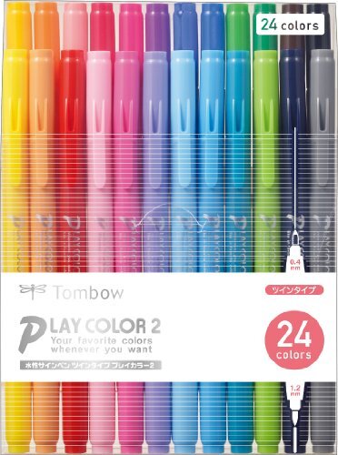 Tombow Pencil aqueous pen play color 2 24 colors GCB-012 from JAPAN ...