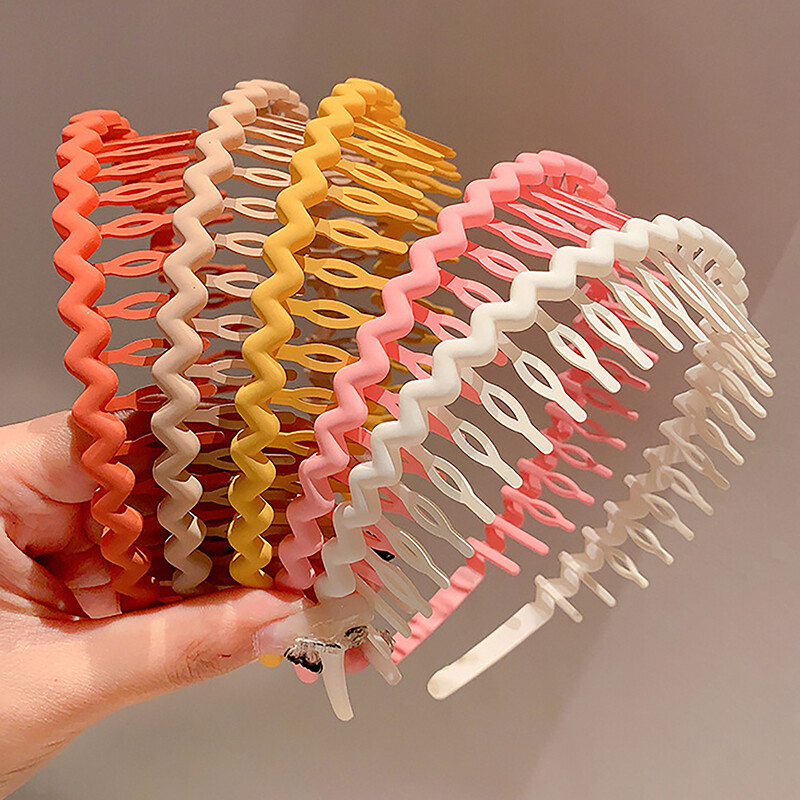 Female Headwear For Broken Hair Card Head Hoop With Teeth Frosted Braid ...