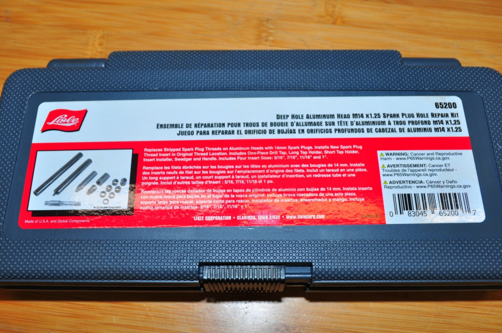 DEEP HOLE ALUMINUM HEAD M14X 1.25 SPARK PLUG HOLE REPAIR KIT LISLE ...