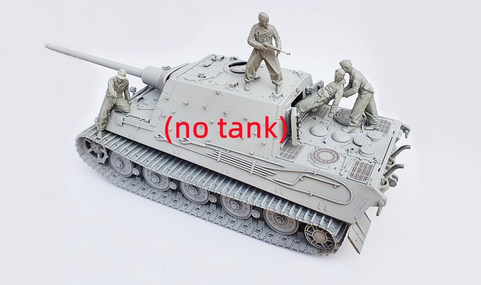 1/35 Resin figure model kit german tank soldiers 4 man Unassembled ...