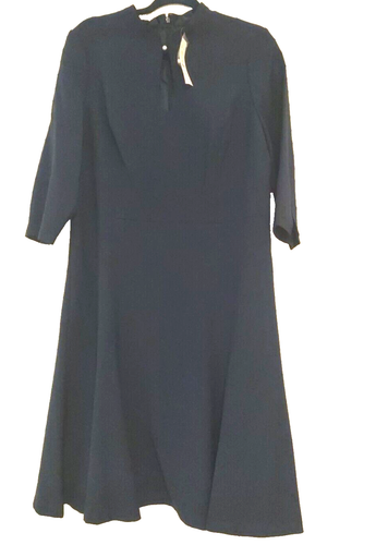 New with tag $160 WHITE HOUSE BLACK MARKET 14 WHBM Womens Blue MIDI 42 ...