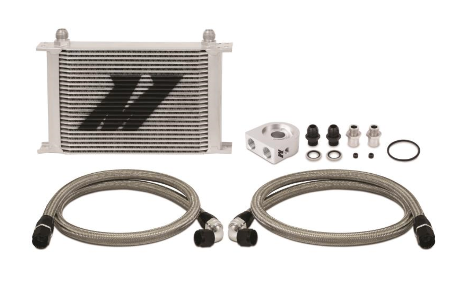 Mishimoto Universal Oil Cooler Kit 25 Row Silver MMOC-UH | eBay