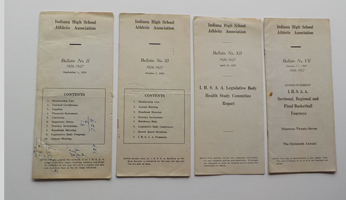 VINTAGE 1926-27 -4- OFFICAL IHSSA INDIANA RULES PAMPLETS | eBay