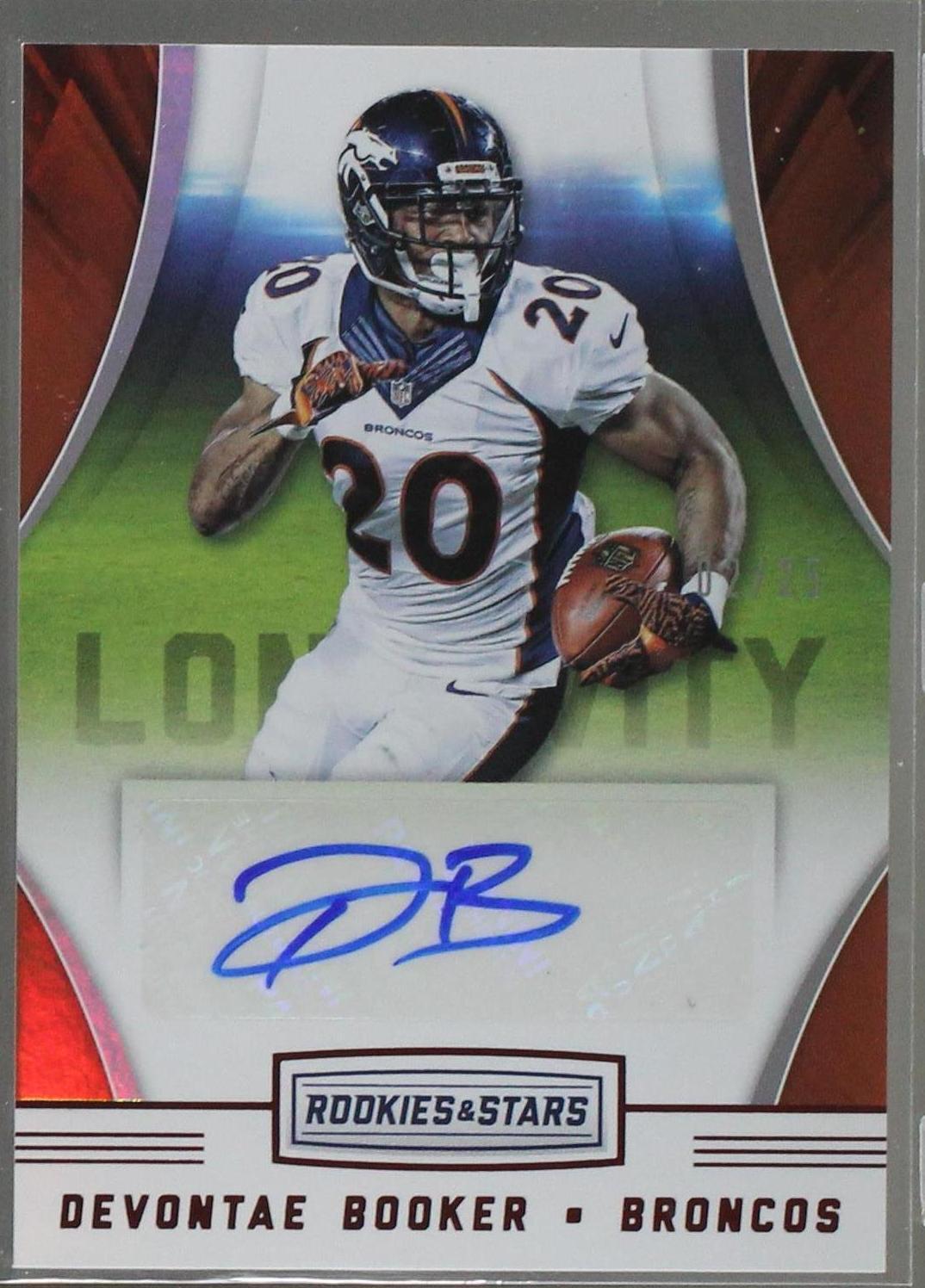 2016 Panini Rookies & Stars - Rookie Longevity Signatures Devontae Booker #RLS-DBK Red /25 (AU ...