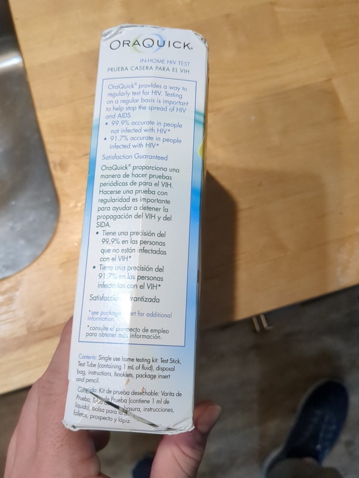 OraQuick HIV Home Test Box Damaged 608337103403 | eBay