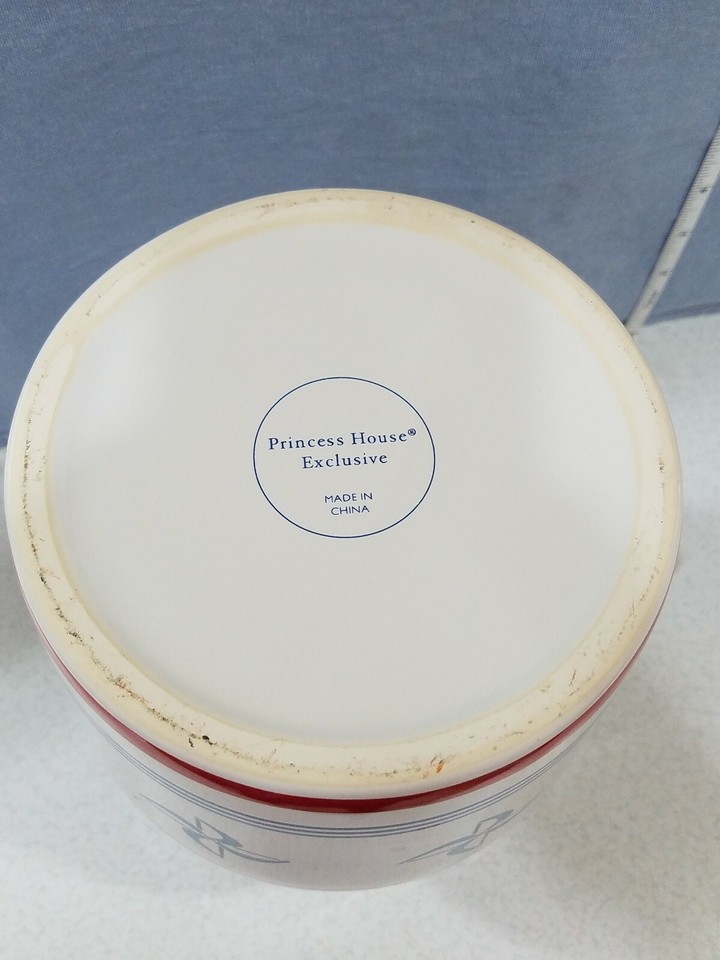 Princess House Exclusive Pitcher Country Fair Red White Blue 64oz ...