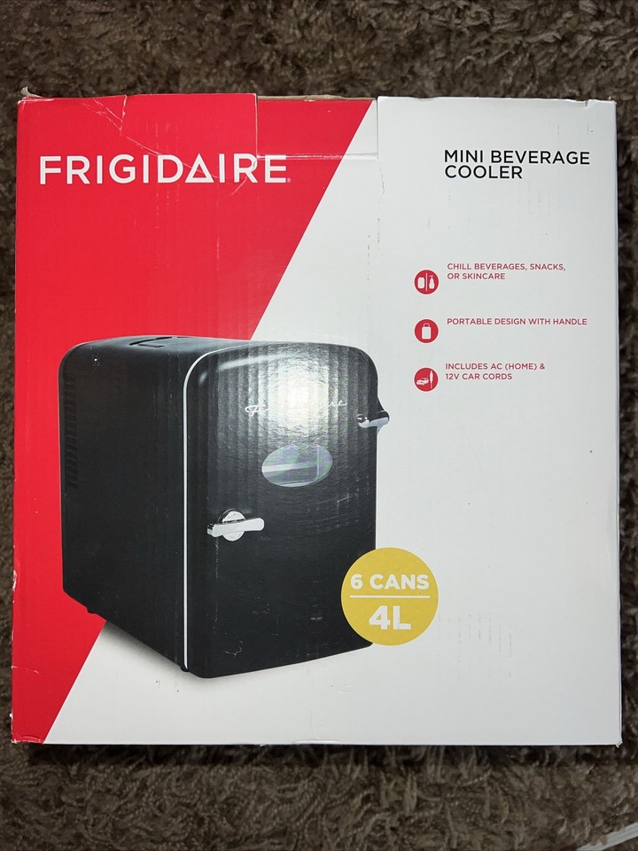 Frigidaire Portable Retro 6 Can Mini Personal Beverage Refrigerator ...