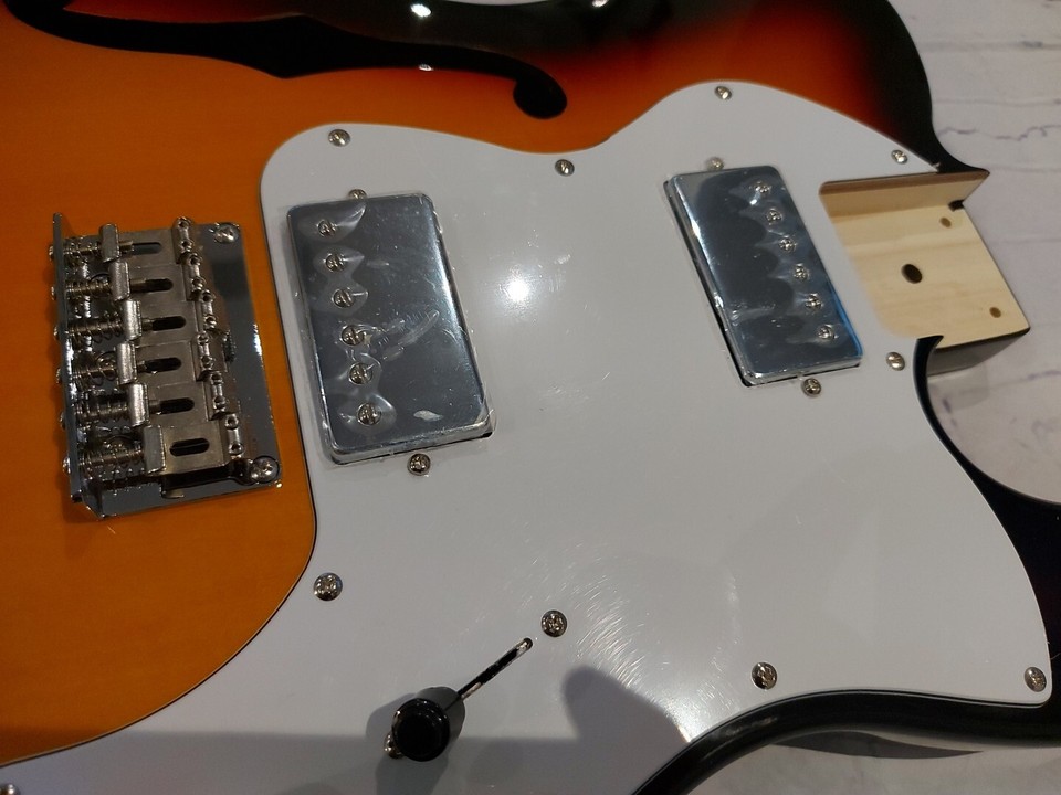 NEW LOADED Thinline Tele BODY Telecaster SUNBURST / WHITE PICKGUARD. HH ...