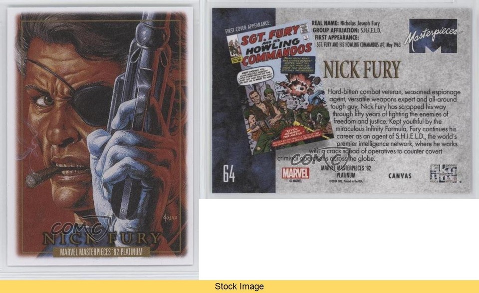 2024 Upper Deck Marvel Masterpieces '92 Canvas Nick Fury #64 READ ru2 ...