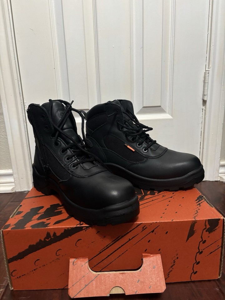 Brand New Red Wing Size 9.5WW Worx Black Work Boots Water Proof Steel ...