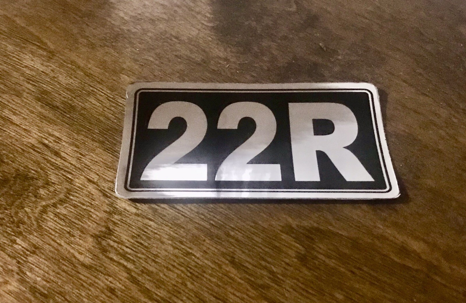 2 Piece 22R Valve Cover Decal Toyota Pickup 4Runner Hilux Repro Sticker ...