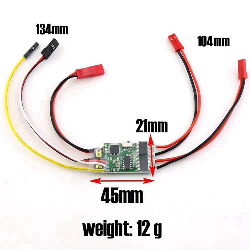 Two-Way Bidirectional 5A ESC Brushed Speed Controller Dual Way ESC 2S ...