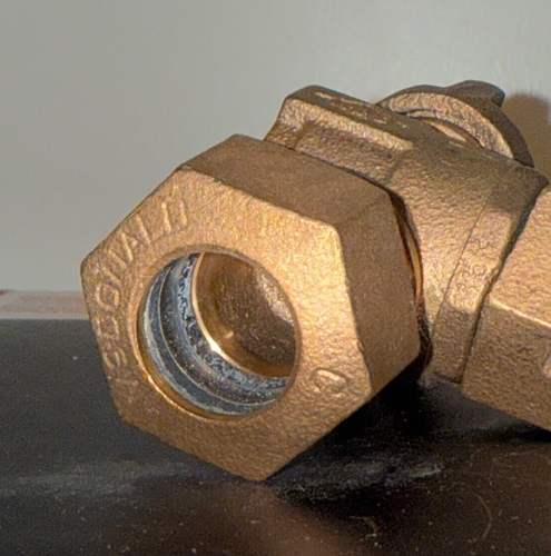 A.Y. McDonald 3/4" T CTS x Meter Swivel Angle Meter Valve (Lead-Free ...