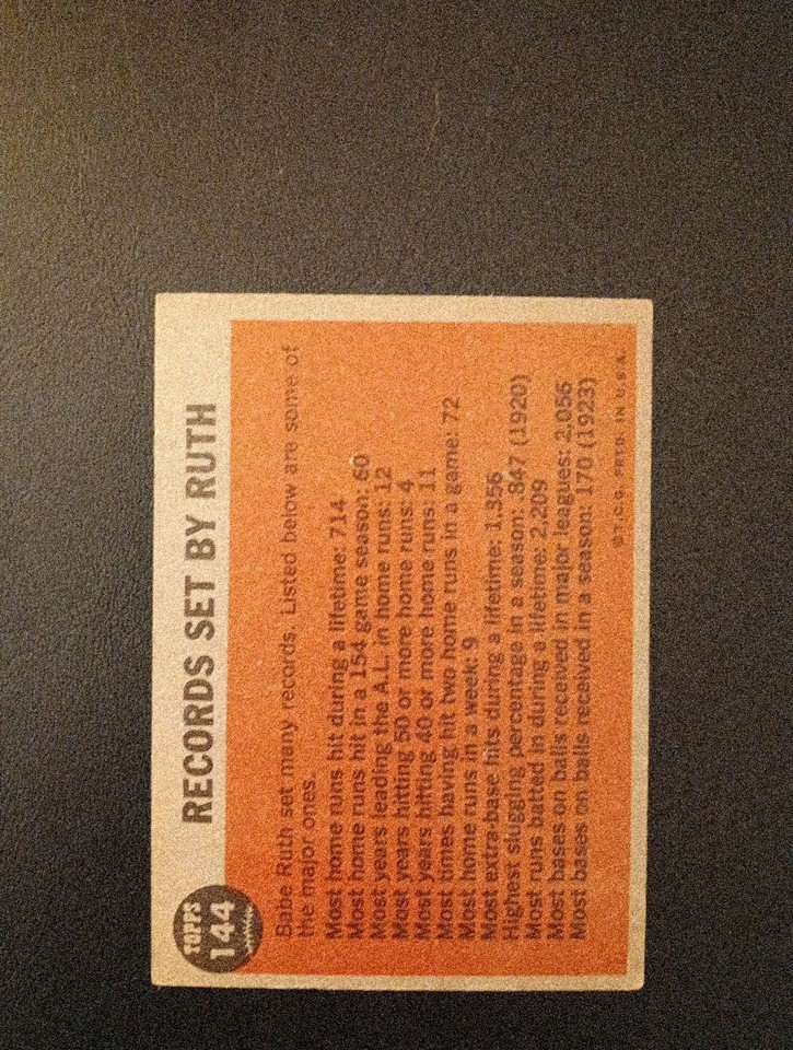 1962 Topps #144 Babe Ruth Special Farewell Speech 🔥🔥HOF | eBay