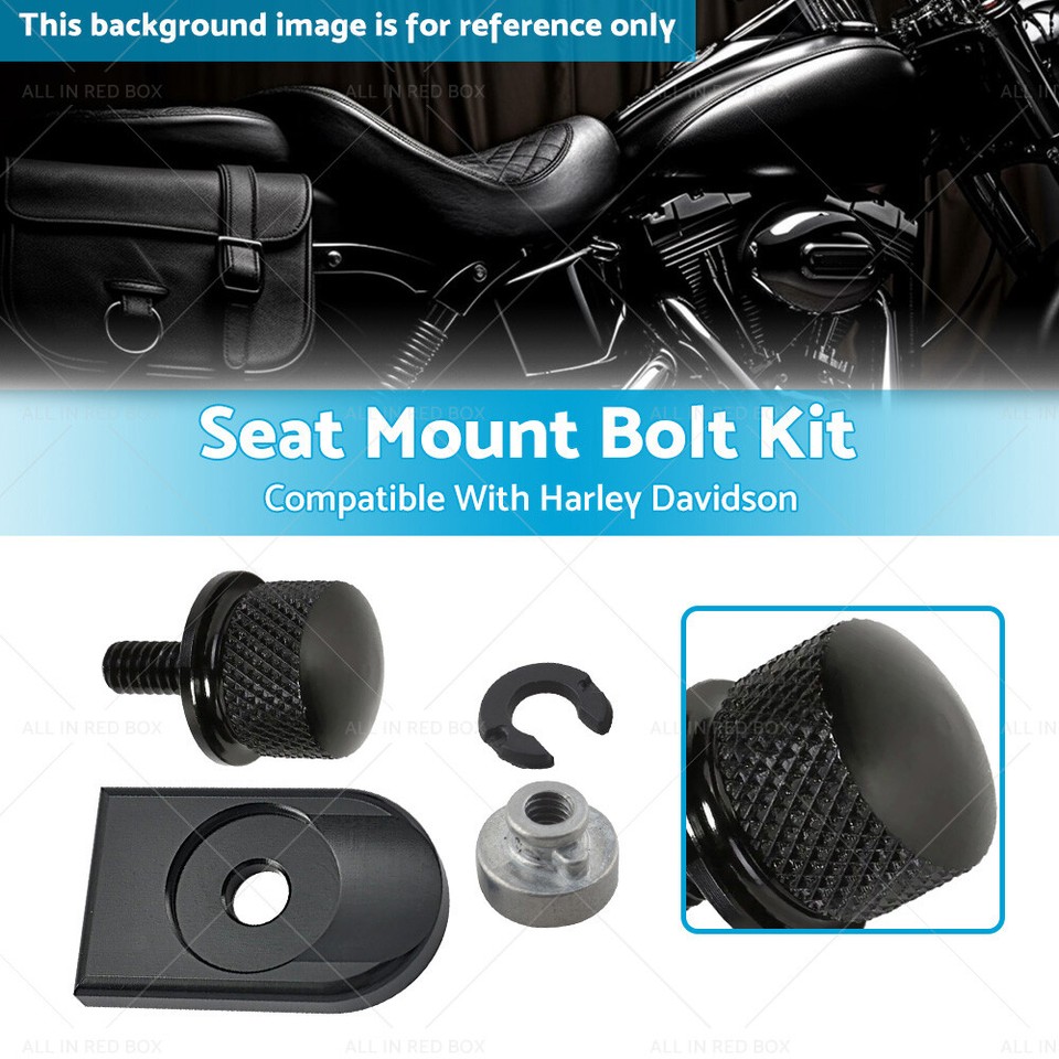 Seat Bolt Tab Screw Mount Nut Cover Kit Suitable for Harley Davidson ...