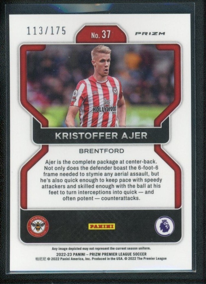 2022-23 KRISTOFFER AJER 113/175 PANINI PRIZM PREMIER LEAGUE BLUE | eBay