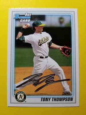 TONY THOMPSON * RC ROOKIE #BDPP54 OAKLAND ATHLETICS * 2010 BOWMAN MLB ...