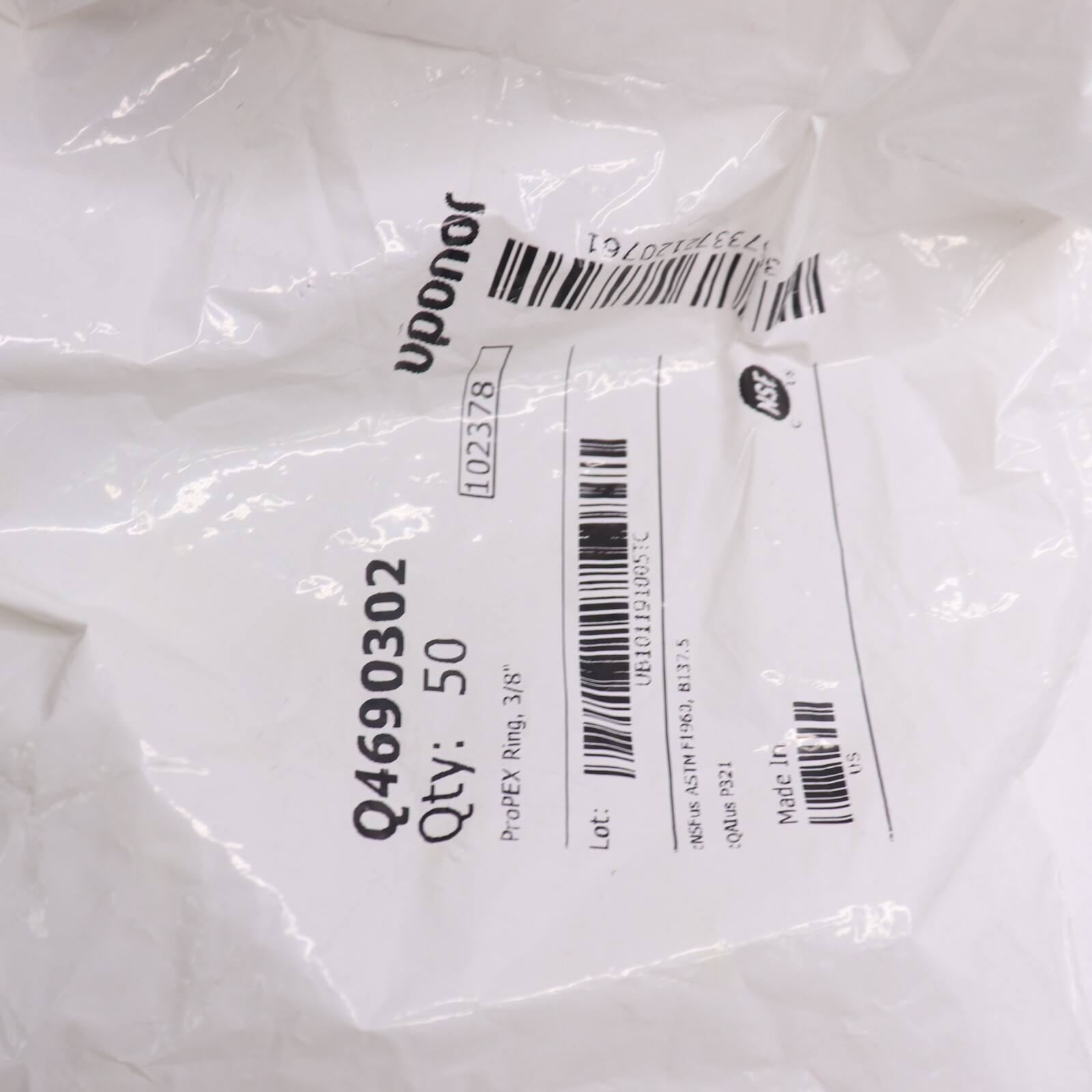 %2850-Pk%29+Uponor+Pro+PEX+Rings+White+3%2F8%22+Q4690302 for sale ...