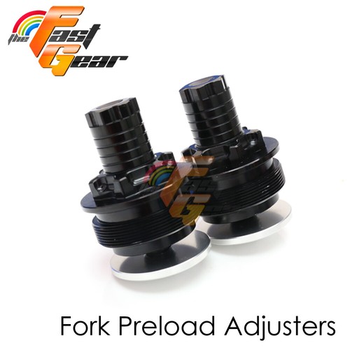 BLACK Fork Preload Adjusters Motorcycle For Yamaha YZF R3 15-18 17 16 | eBay