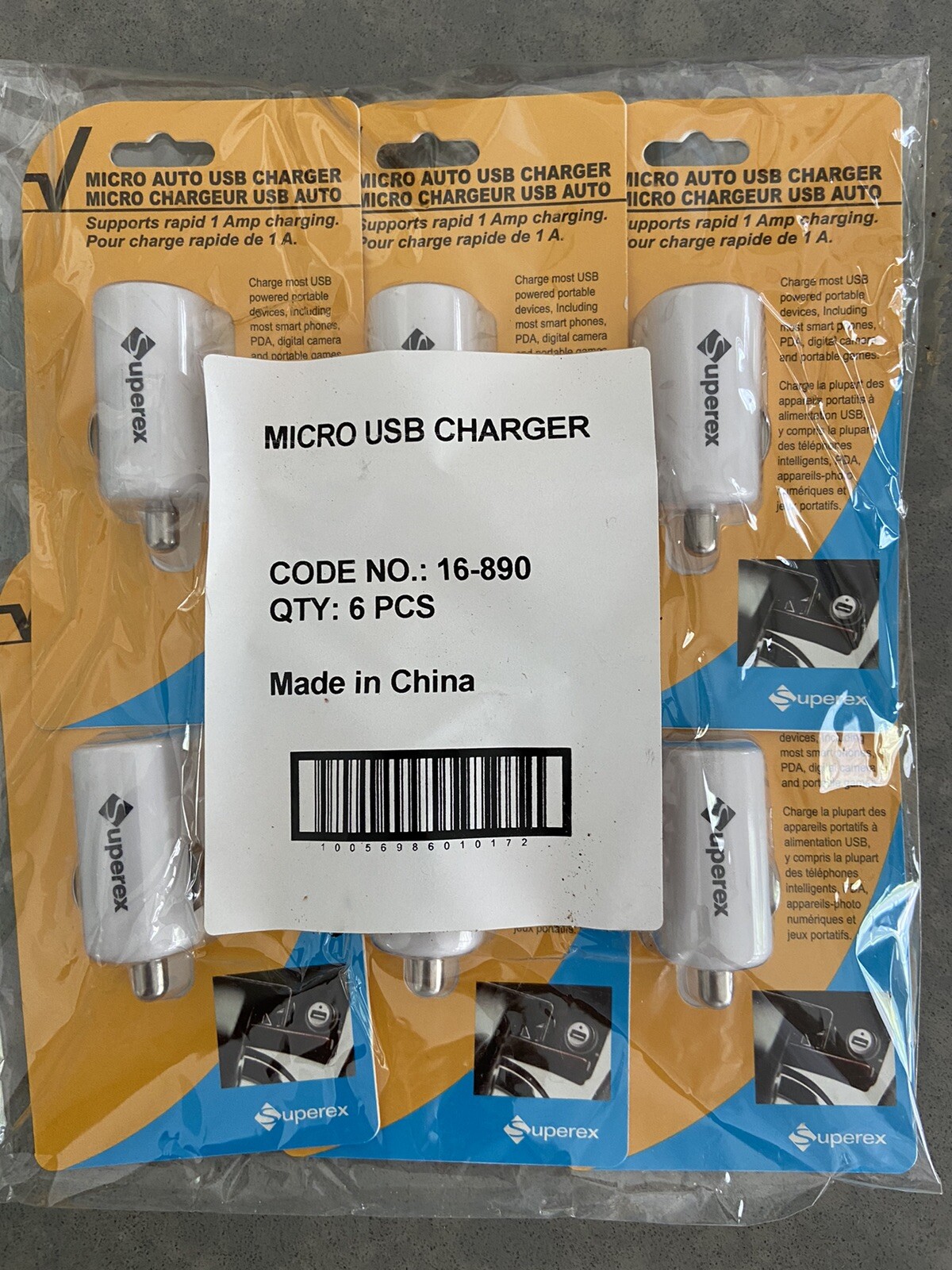 Superex Micro USB Phone Computer Car Charger, Pack of 6 | eBay