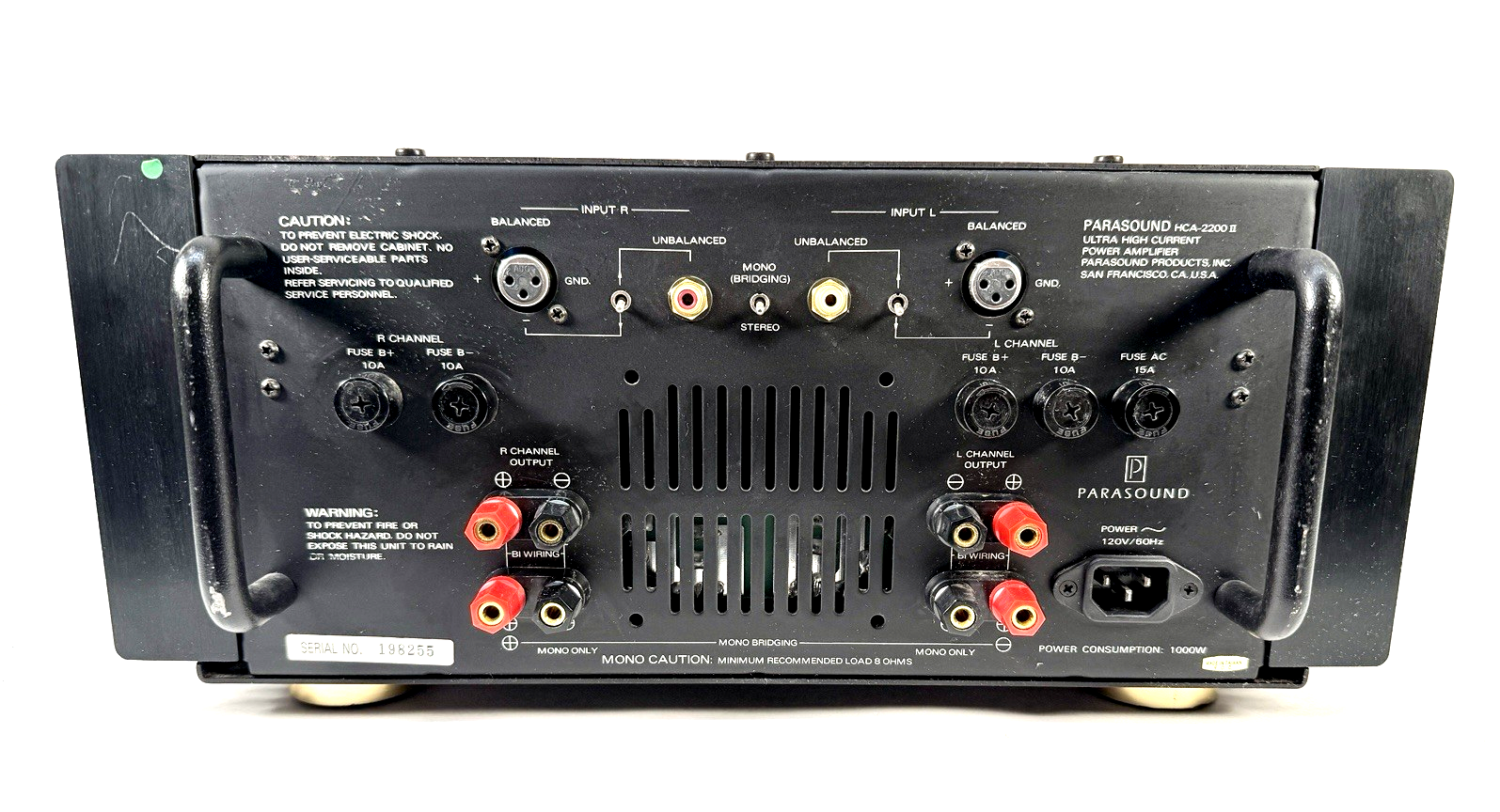 Parasound HCA-2200 II • 220w/Ch Ultra High Current Amp • Non Smoking ...