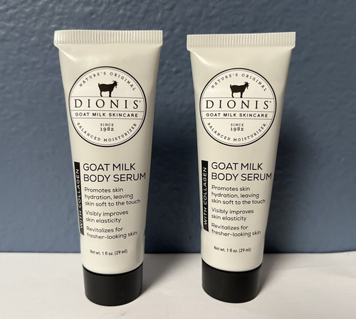 DIONIS Goat Milk Body Serum With Collagen Travel 2x Lot 1oz/29ml Each ...