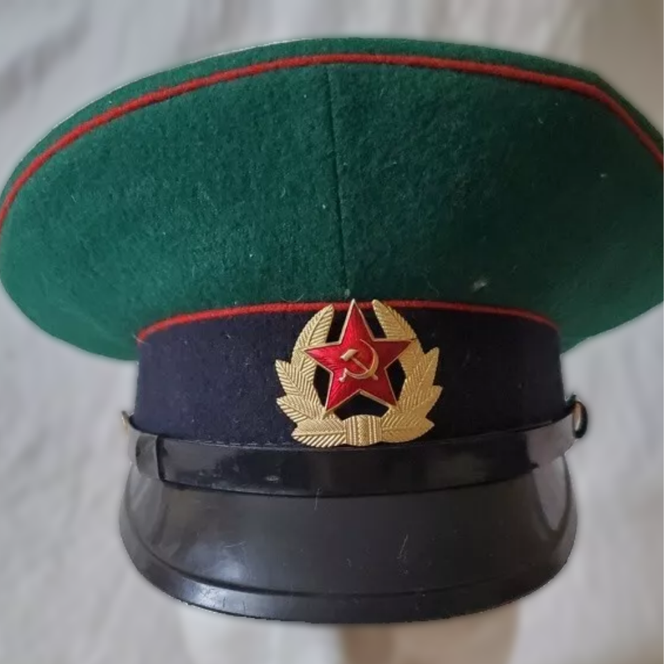 Soviet KGB Border Guard Officer Visor Cap USSR Military Hat Russian ...
