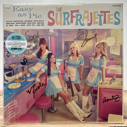 SURFRAJETTES SIGNED SEALED EASY AS PIE BLUEBERRY COLORED VINYL LP ...
