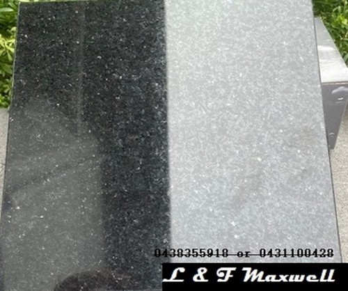 Black Natural Granite stone bench for kitchen, laundry and BBQ (1600mm ...