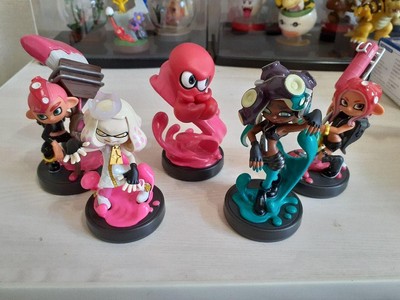 Nintendo Splatoon Amiibo Five Figure Set Hime IiDa TakoGirl TakoBoy ...
