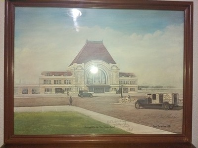 Fred Thrasher 1988 Springfield Ohio Train Depot Signed best wishes 450/ ...