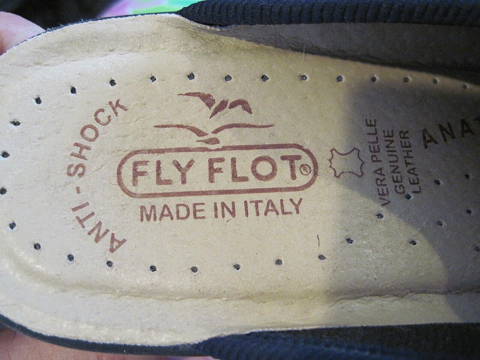 FLY FLOT Shoes Women’s Blue Wedge Comfort Clogs Made in Italy Size 40 ...