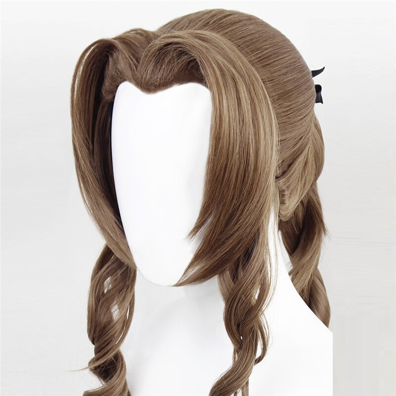 Final Fantasy VII Aerith Gainsborough Cosplay Wigs Brown Braided Hair ...