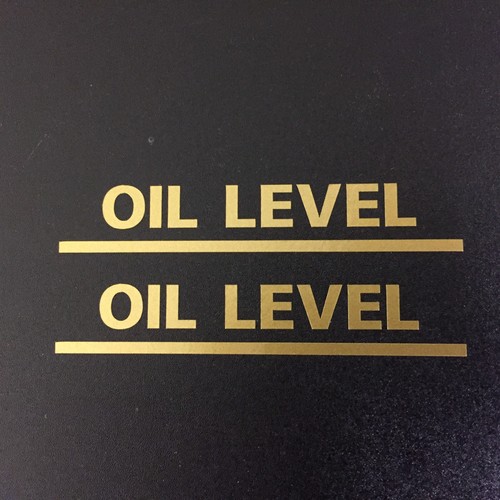 OIL LEVEL Classic Vintage Retro Motorcycle Sticker Decal 75mm - 1 Pair ...