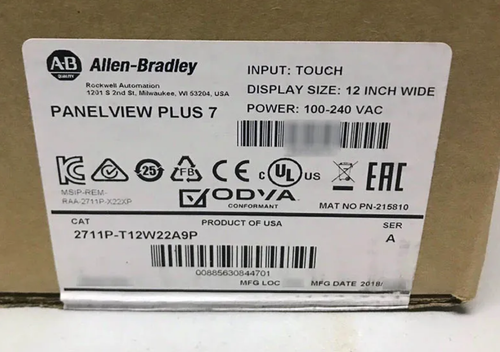 Allen Bradley 2711P-T12W22A9P Panelview Plus 7 Touchscreen 12 Inch AC ...