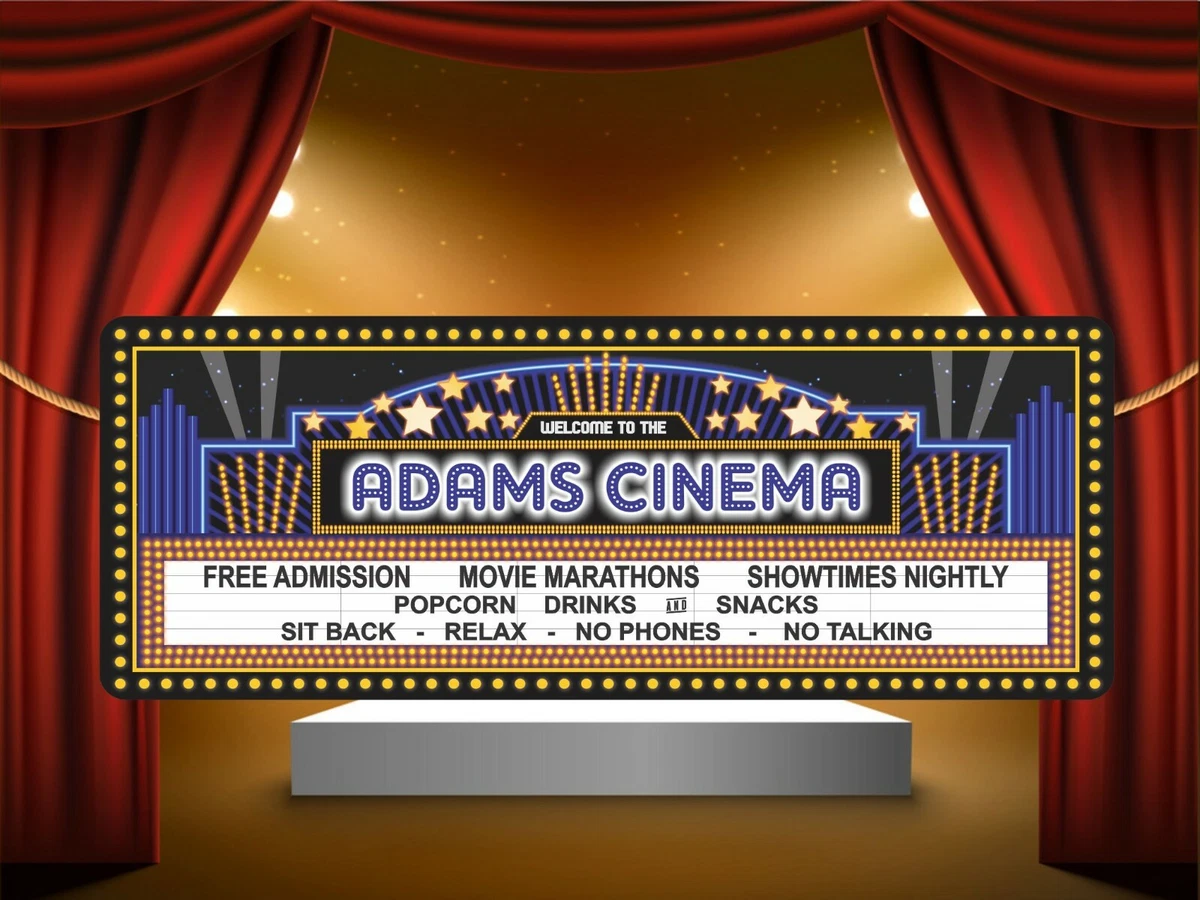 Now Showing Sign Home Theater