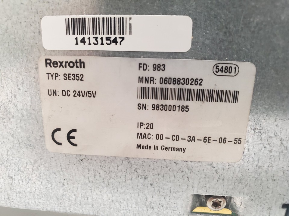 GUARANTEED! REXROTH SE352 CONTROL MODULE 0608830262 | eBay