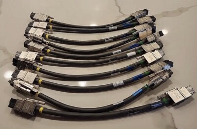 * LOT OF 10 * CISCO CAB-SPWR-30CM 37-1122-01 CATALYST STACK POWER 3850 ...