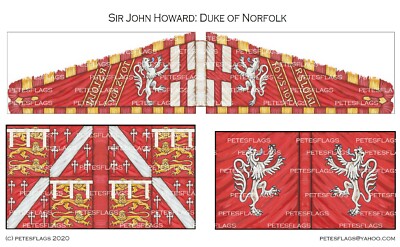 28mm Medieval Wars of the Roses Paper Flags Duke of Norfolk Yorkist | eBay