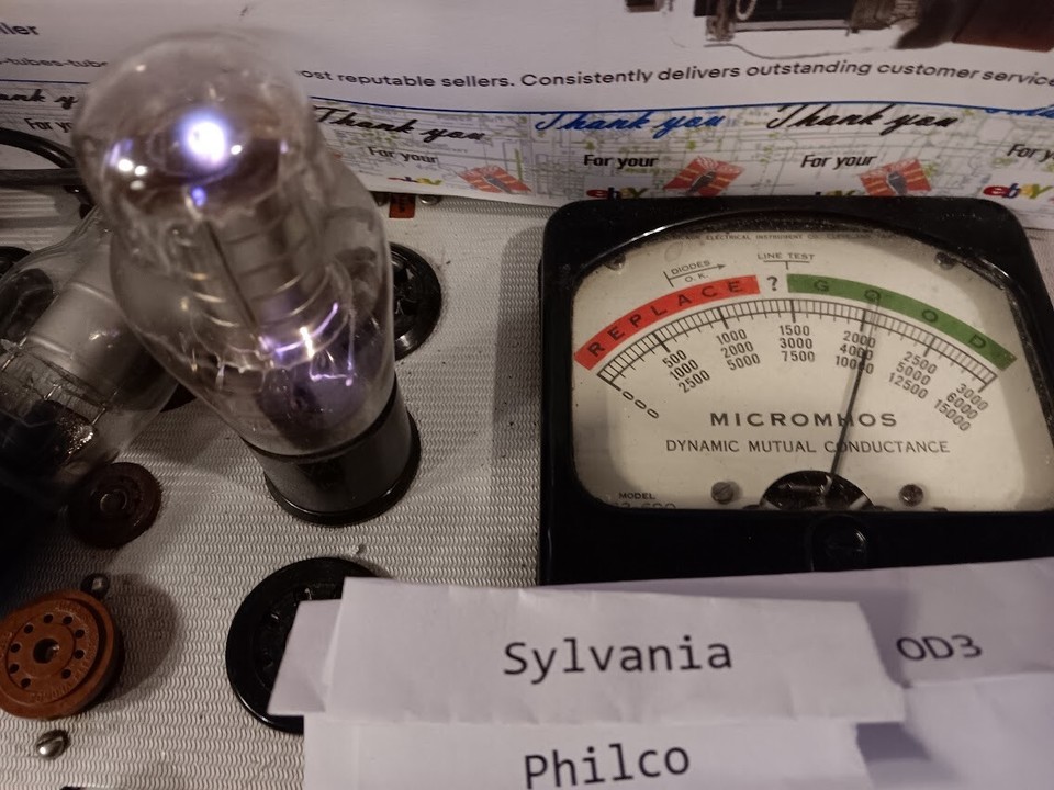 Vintage Sylvania 0D3 OD3 VT139 VR150 Gas Voltage Regulator Electron ...