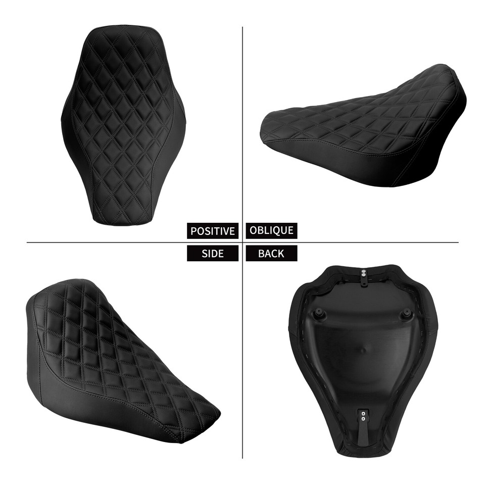 Black Front Driver Solo Seat For Harley Rocker C 2008-2017 Breakout ...