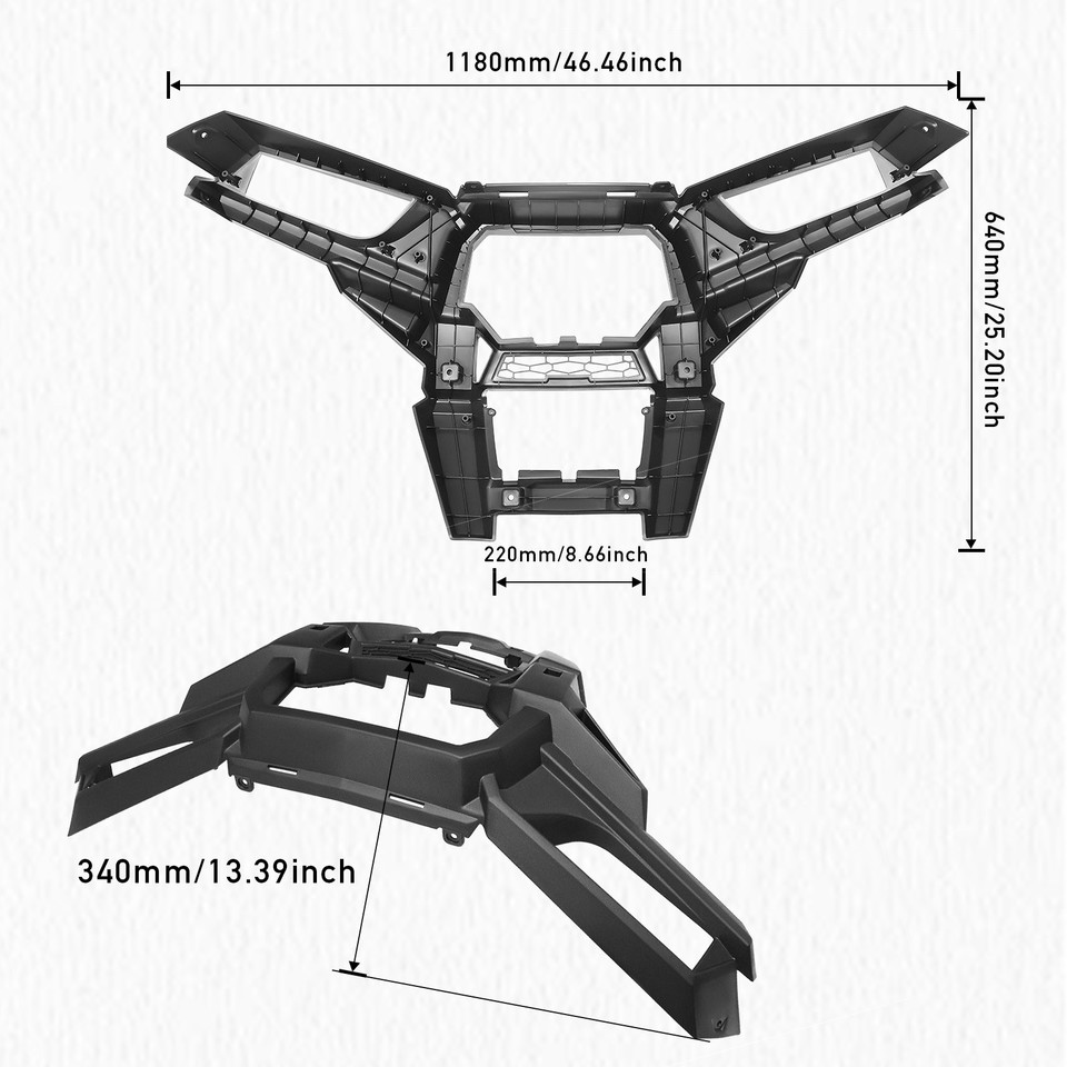 Front Fascia Grill Frame Cover for Polaris RZR XP 1000/ RZR XP4 1000 ...