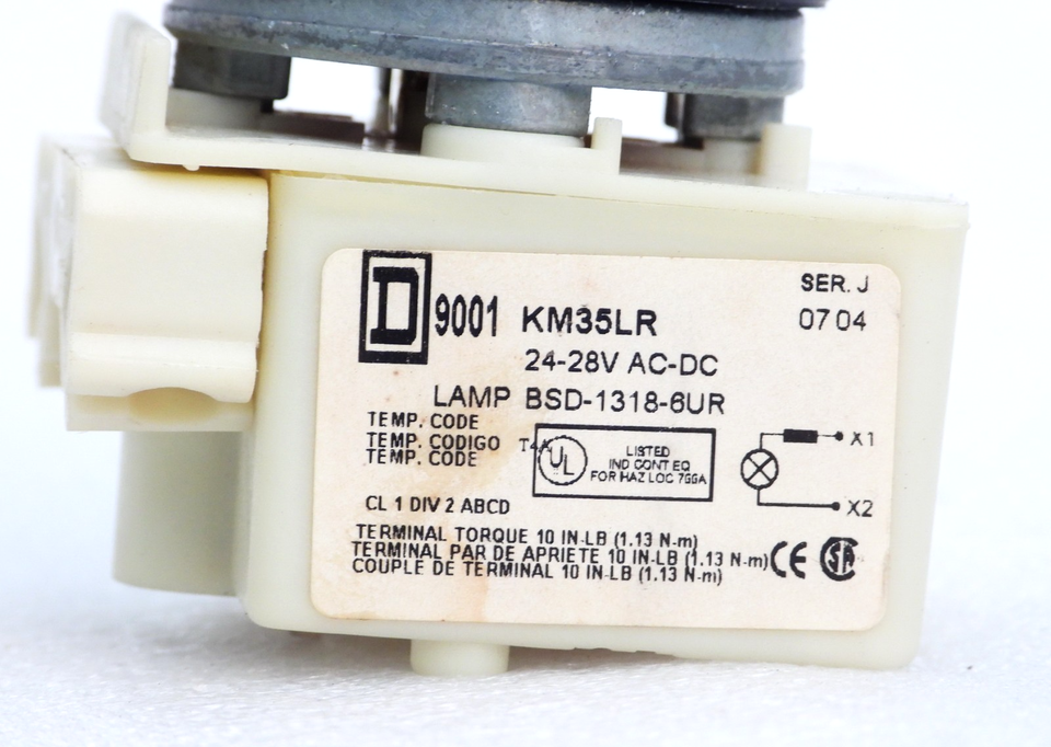 NOS TELEMECANIQUE 9001KP35LRR9 INDUSTRIAL RED LED PILOT LIGHT MODULE 24 ...