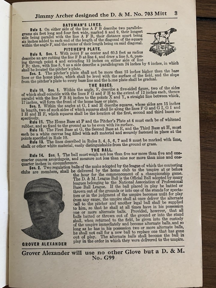 1918 Draper And Maynard Baseball Rules Guide Babe Ruth Joe Jackson Red ...