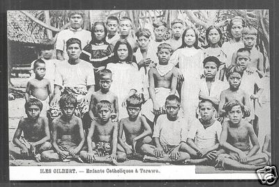 Gilbert Islands Tarawa Catholic Children Mission Micronesia Kiribati ca ...